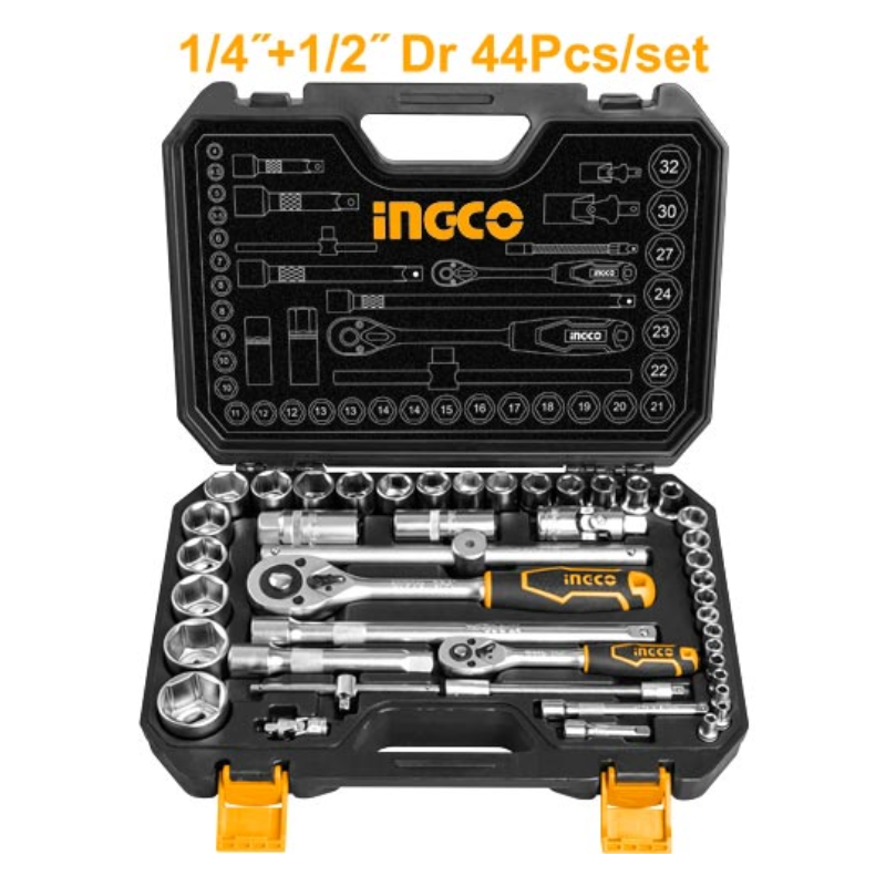 44 Pcs 1/4"&1/2" socket set HKTS42441